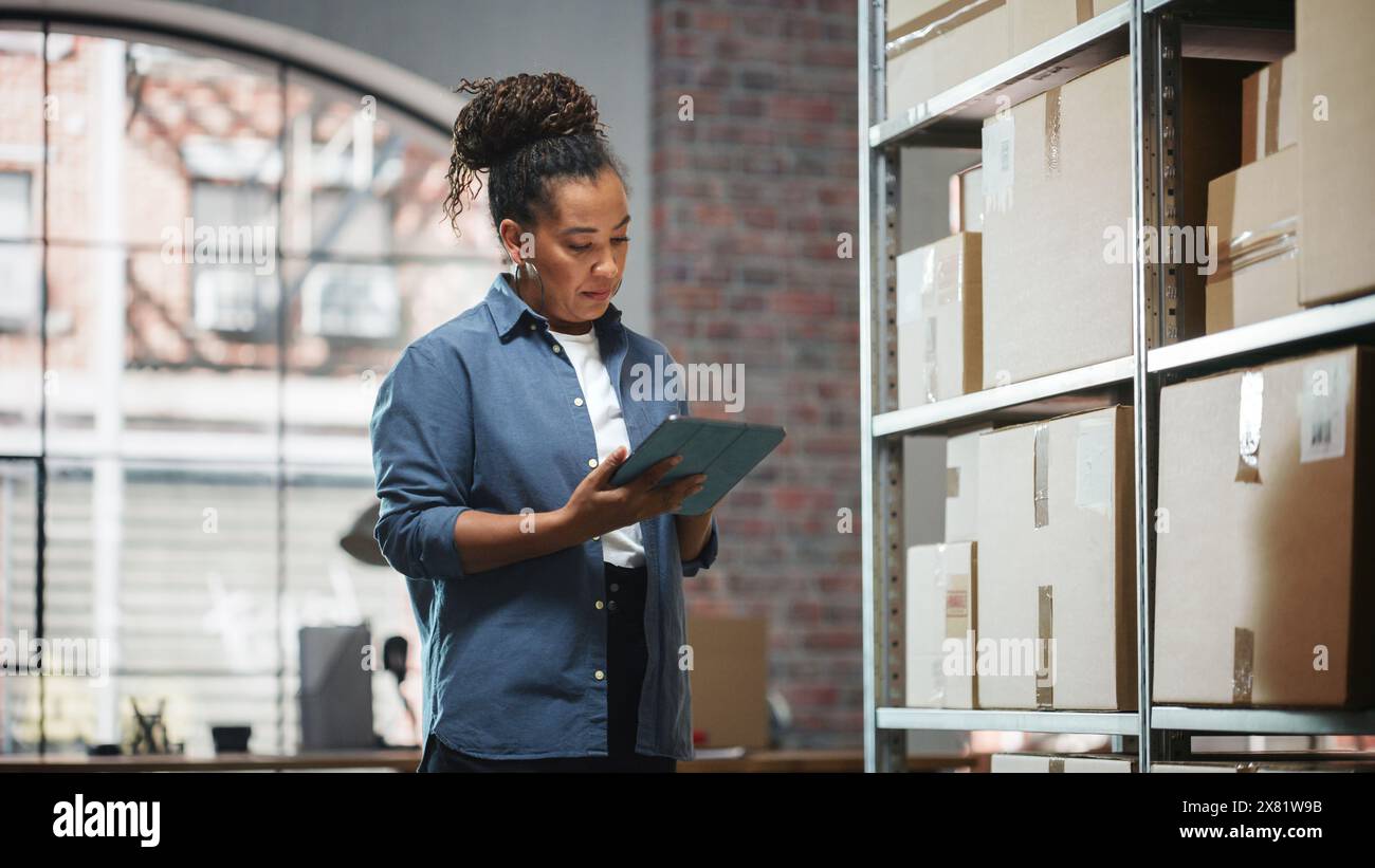 Woman in office checks software hi-res stock photography and images - Alamy