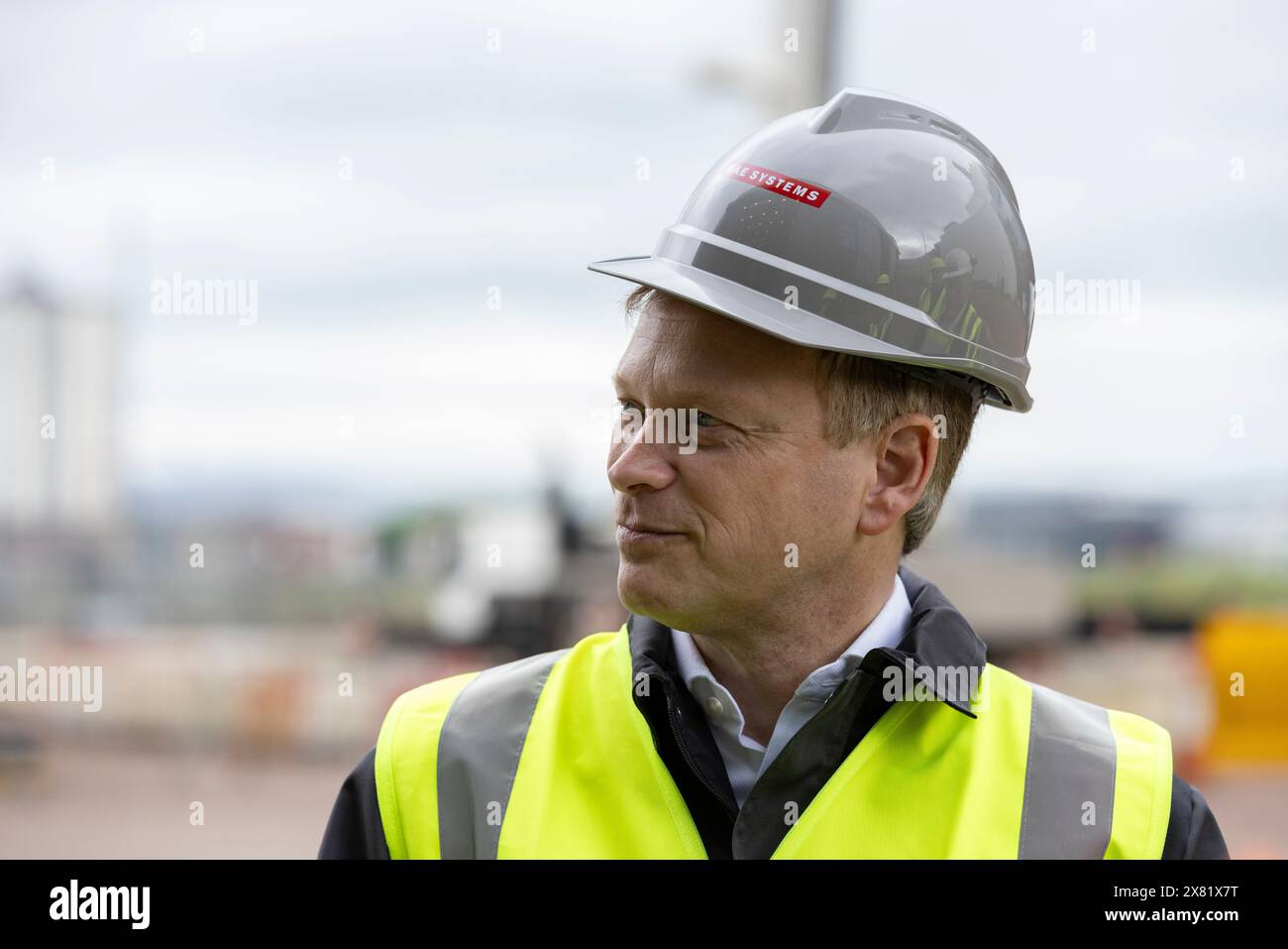 Defence Secretary Grant Shapps visiting BAE Systems in Glasgow, meeting ...