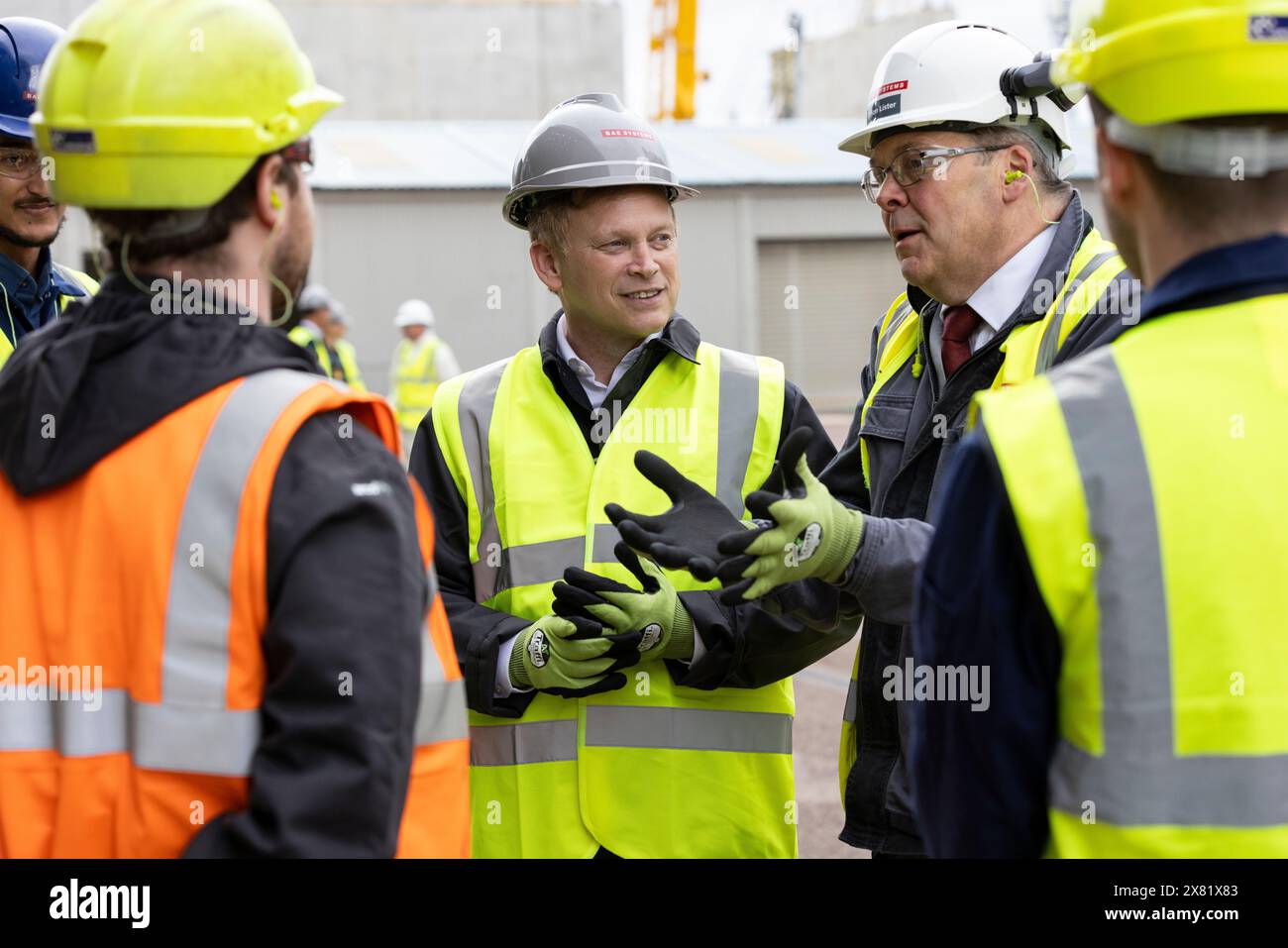 Defence Secretary Grant Shapps visiting BAE Systems in Glasgow, meeting ...