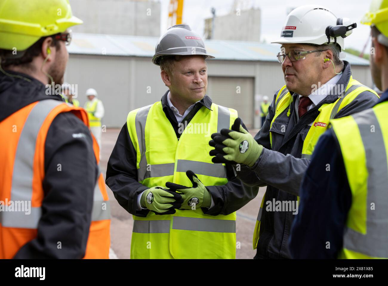 Defence Secretary Grant Shapps visiting BAE Systems in Glasgow, meeting ...