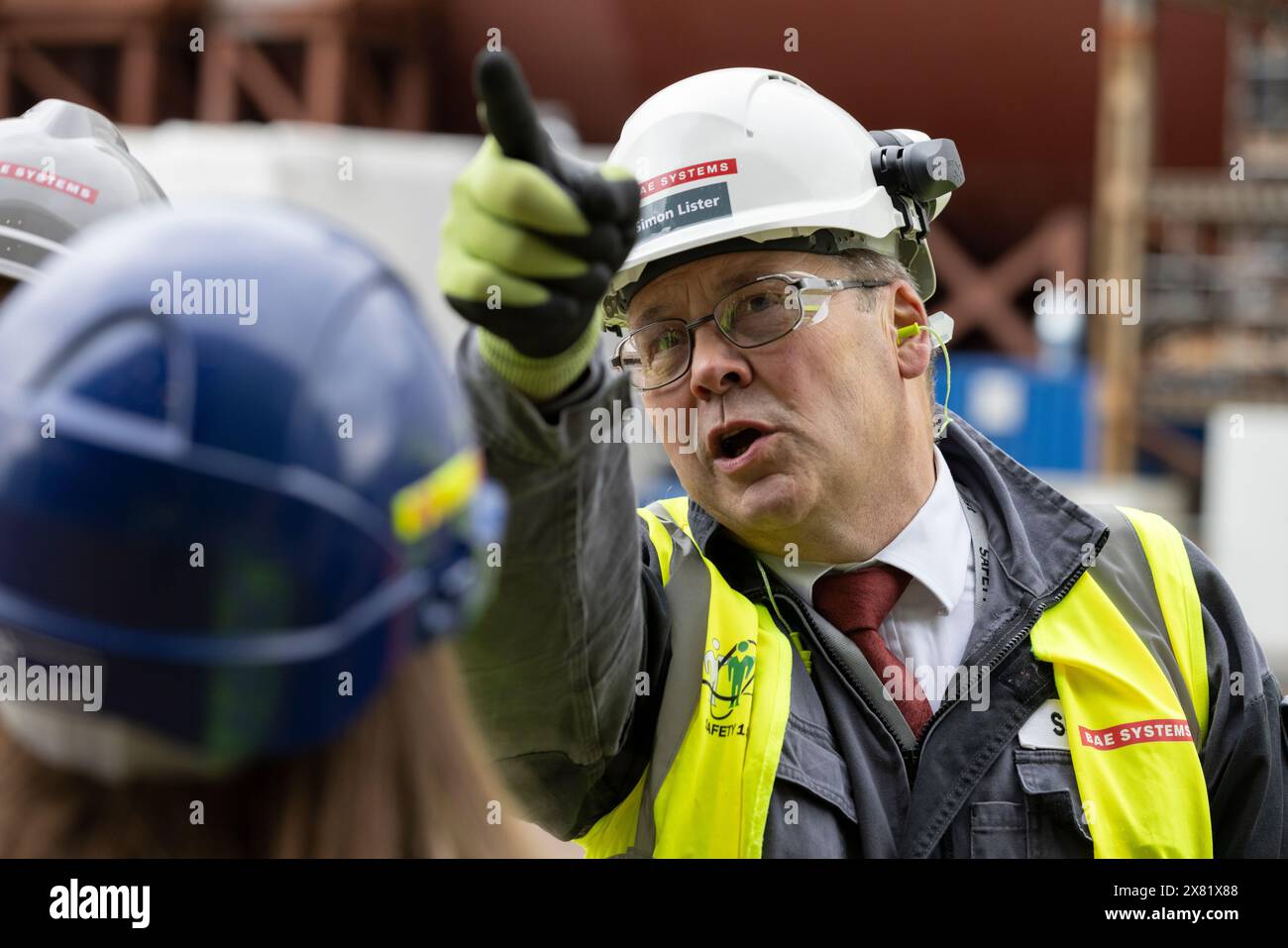 Defence Secretary Grant Shapps visiting BAE Systems in Glasgow, meeting ...