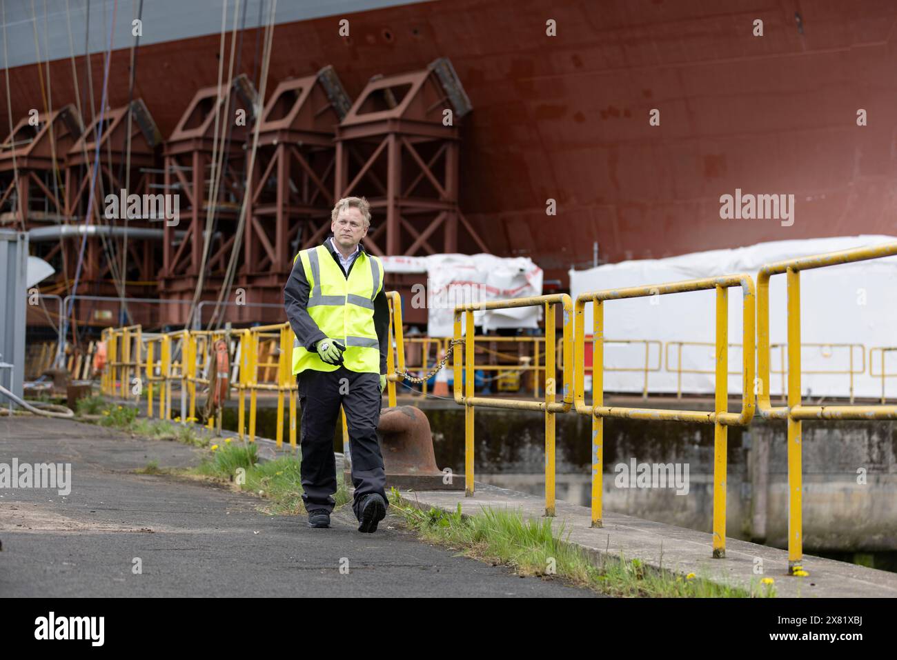 Defence Secretary Grant Shapps visiting BAE Systems in Glasgow, meeting ...