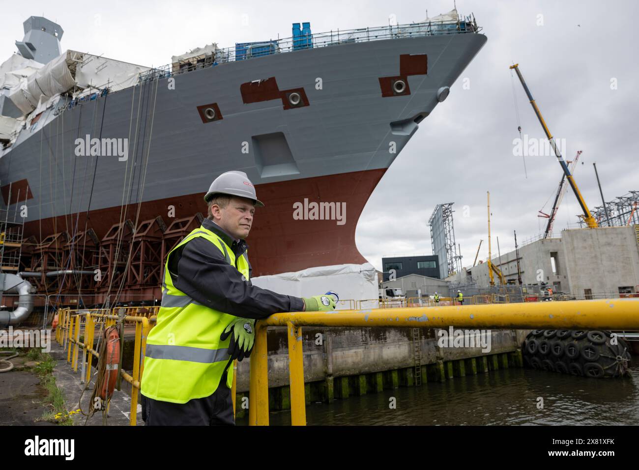 Defence Secretary Grant Shapps visiting BAE Systems in Glasgow, meeting ...
