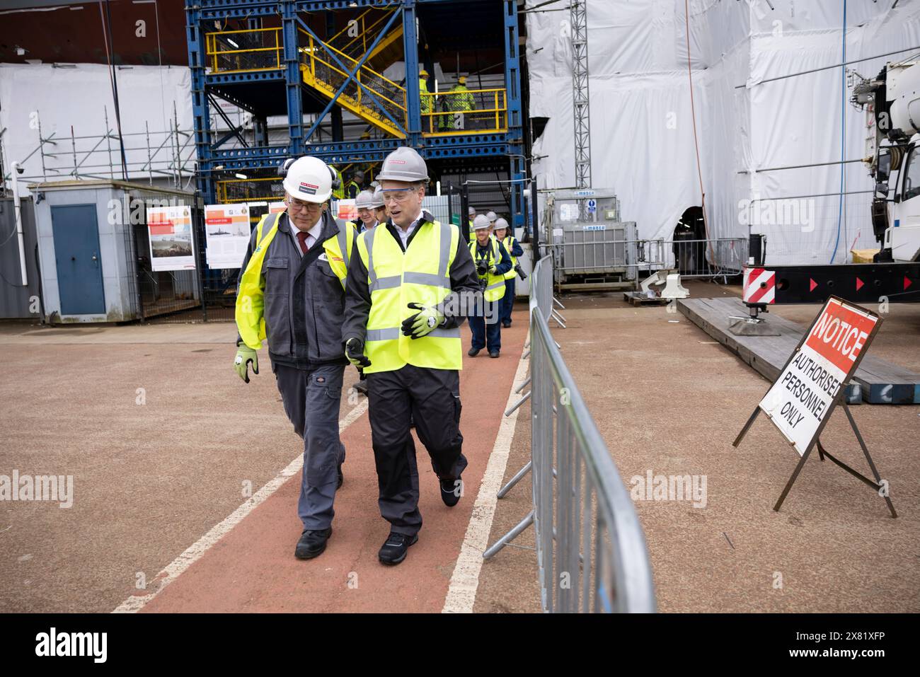 Defence Secretary Grant Shapps visiting BAE Systems in Glasgow, meeting ...