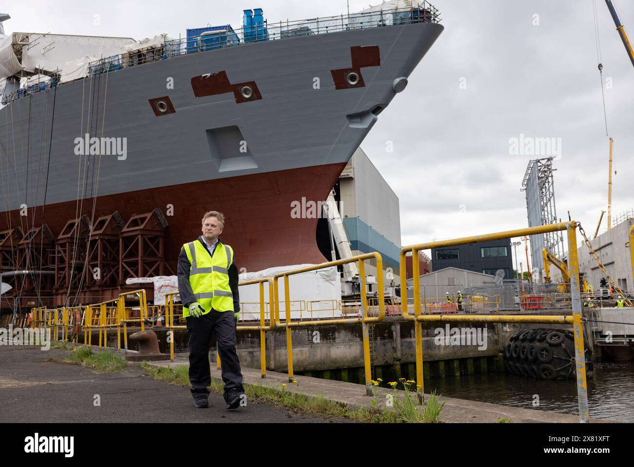Defence Secretary Grant Shapps visiting BAE Systems in Glasgow, meeting ...
