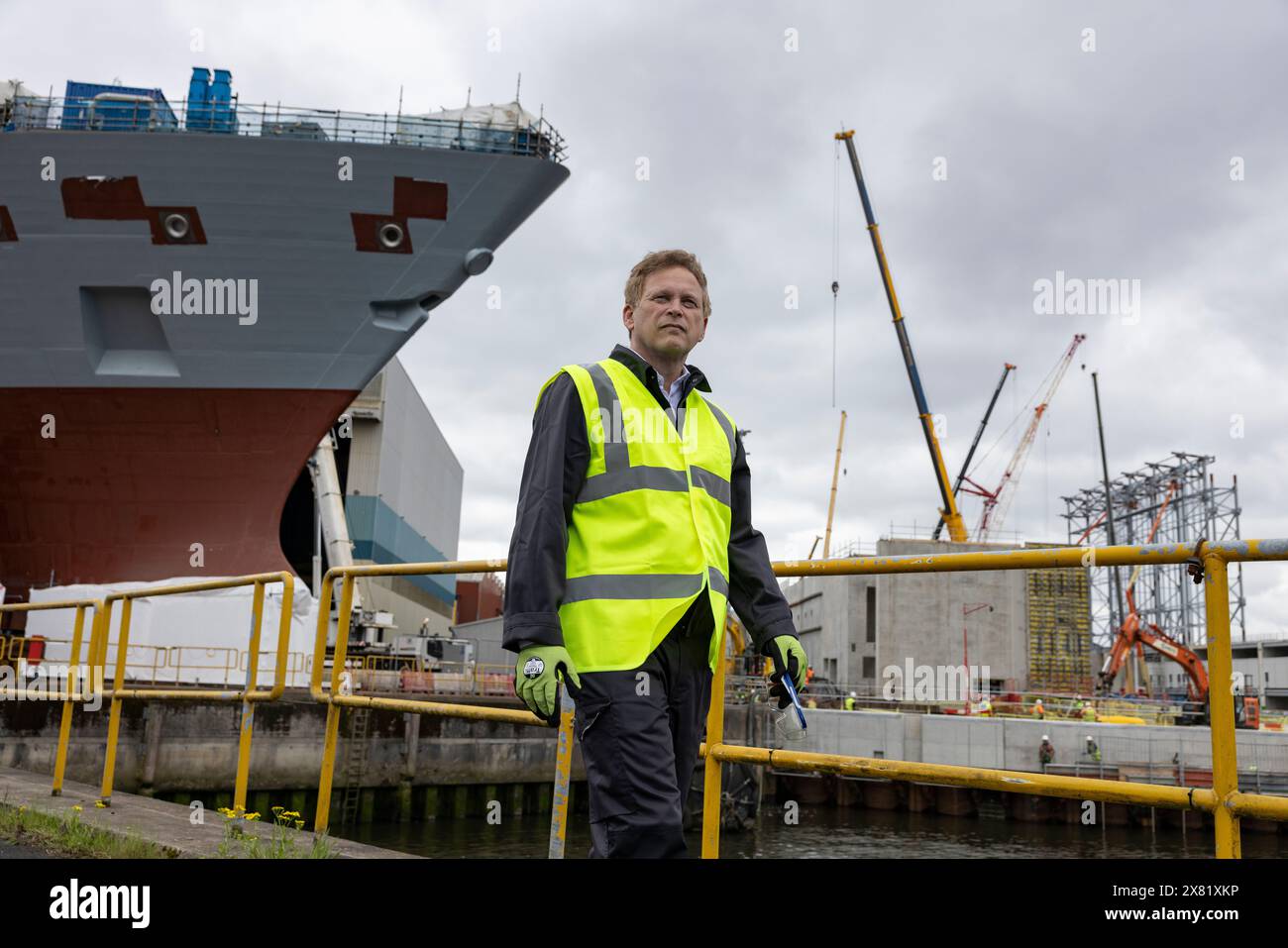 Defence Secretary Grant Shapps visiting BAE Systems in Glasgow, meeting ...