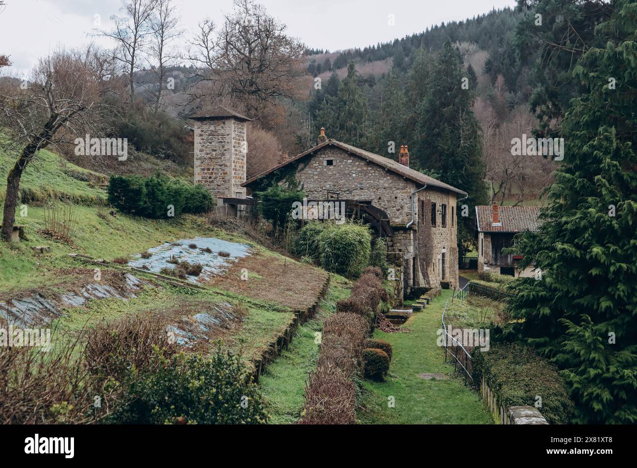 Ambert, France - 28.12.2022: The Richard-de-Bas paper mill in Ambert ...