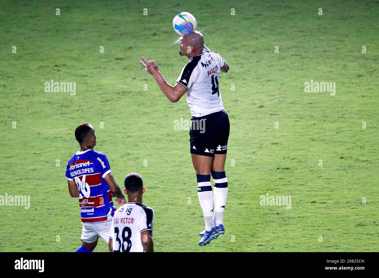 21st May 2024: Rio de Janeiro, Brazil: Maicon of Vasco da Gama challenges Breno Lopes of ...