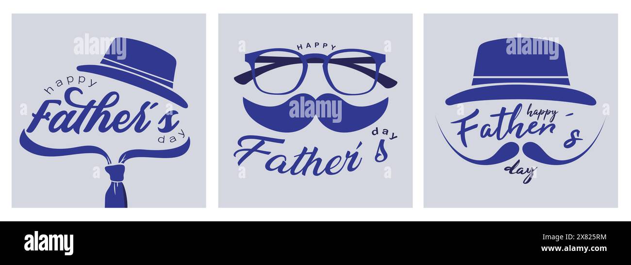 Collection of cards that combines the phrase 'Happy Father's Day' in ...