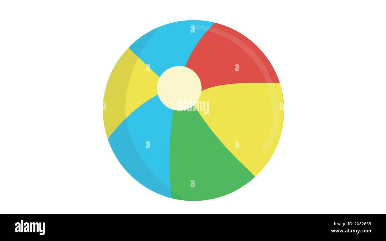 Vector Isolated Illustration of a Beach Ball. Vectorial editable ...