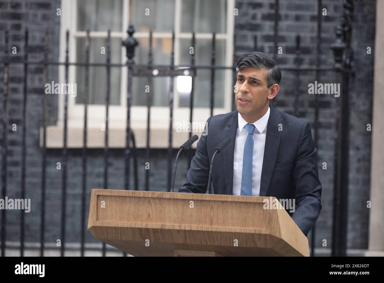 London, UK. 22nd May, 2024. Rishi Sunak, Prime Minister, announces a ...