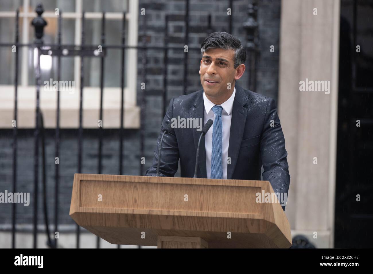 London, UK. 22nd May, 2024. Rishi Sunak, Prime Minister, announces a ...