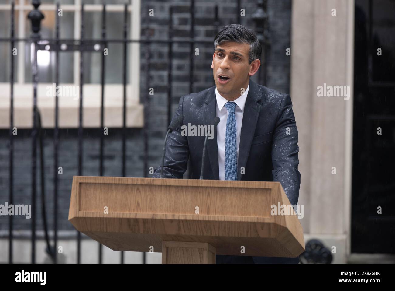 London, UK. 22nd May, 2024. Rishi Sunak, Prime Minister, announces a ...