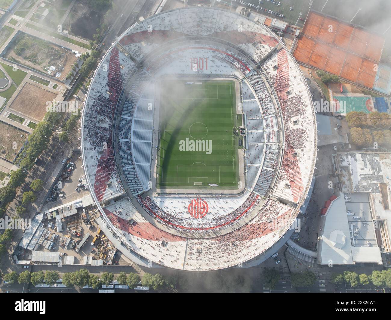 Aerial view of the "River Plate" football team stadium, also known as ...