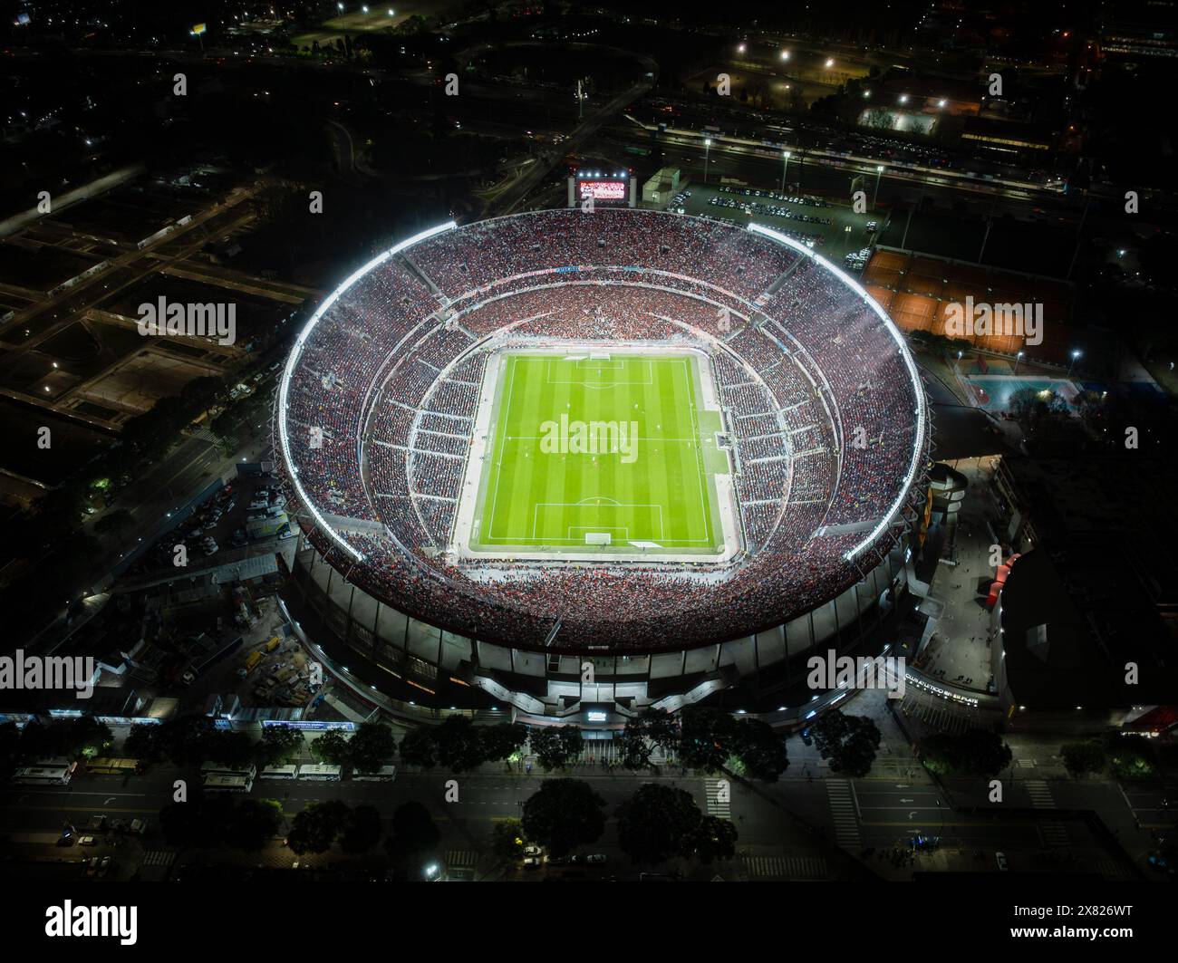 Aerial view of the "River Plate" football team stadium, also known as ...