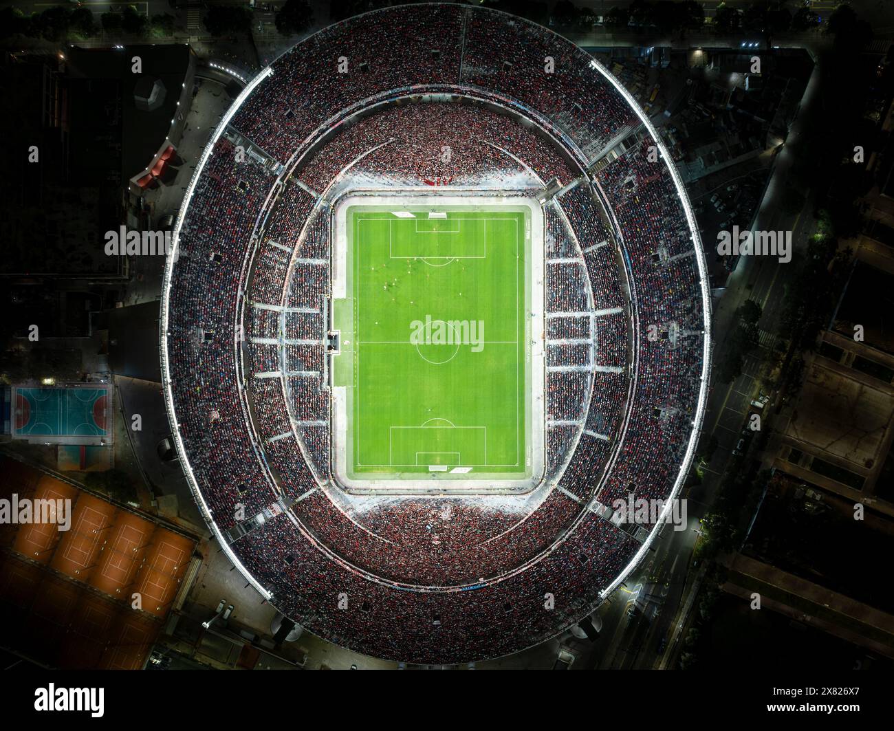 Aerial view of the "River Plate" football team stadium, also known as ...