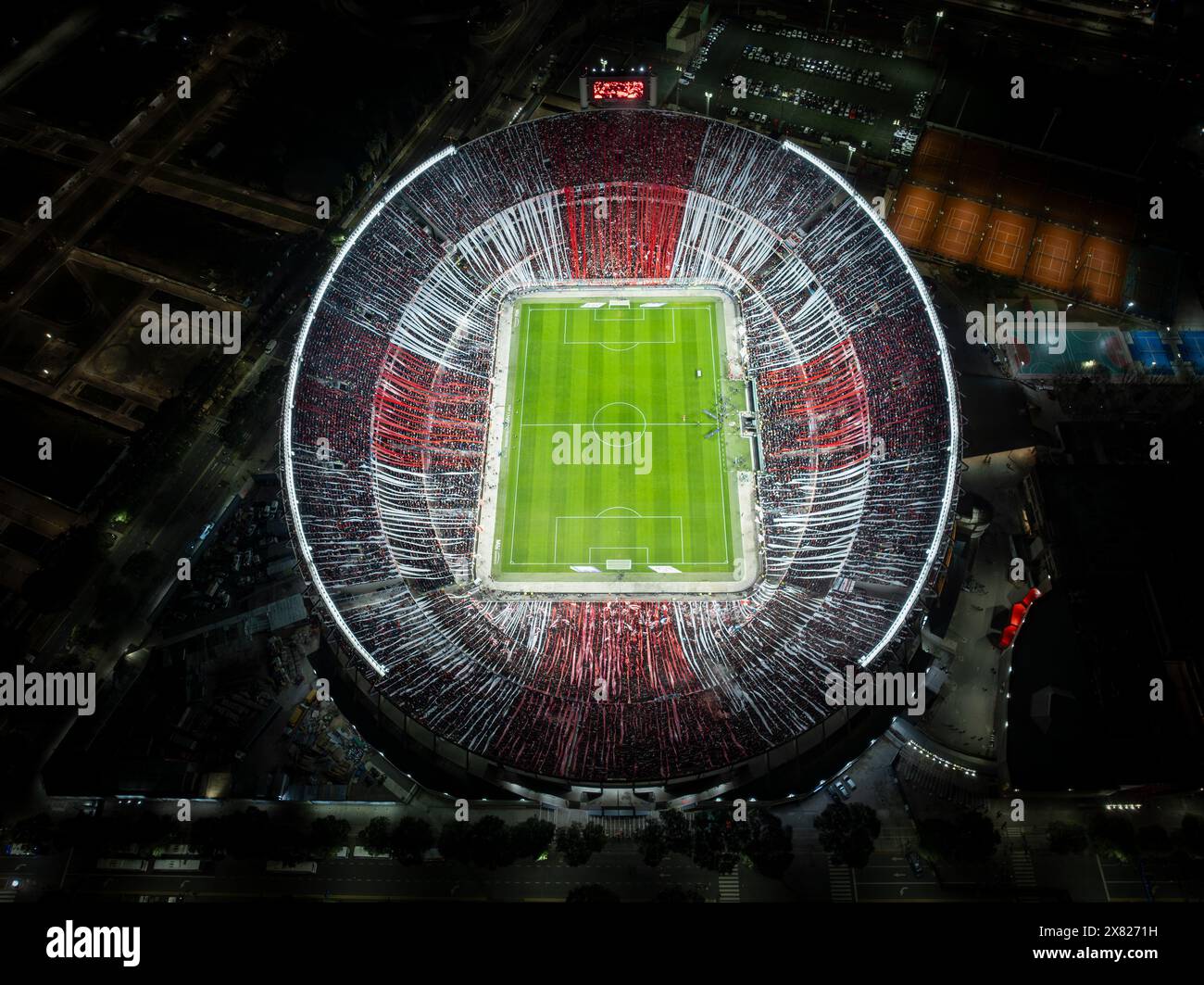 Aerial view of the "River Plate" football team stadium, also known as ...