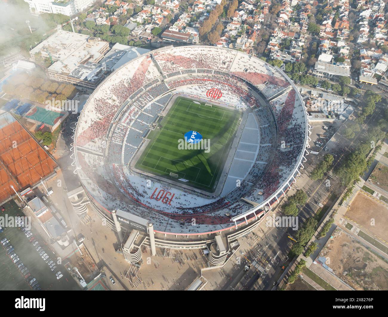 Aerial view of the "River Plate" football team stadium, also known as ...