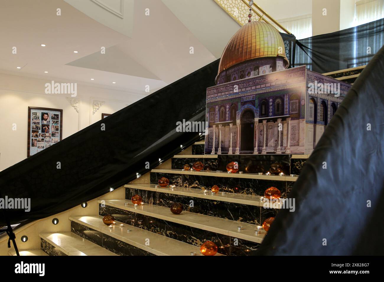 Beirut, Beirut, Lebanon. 22nd May, 2024. A replica of al-Aqsa mosque is ...