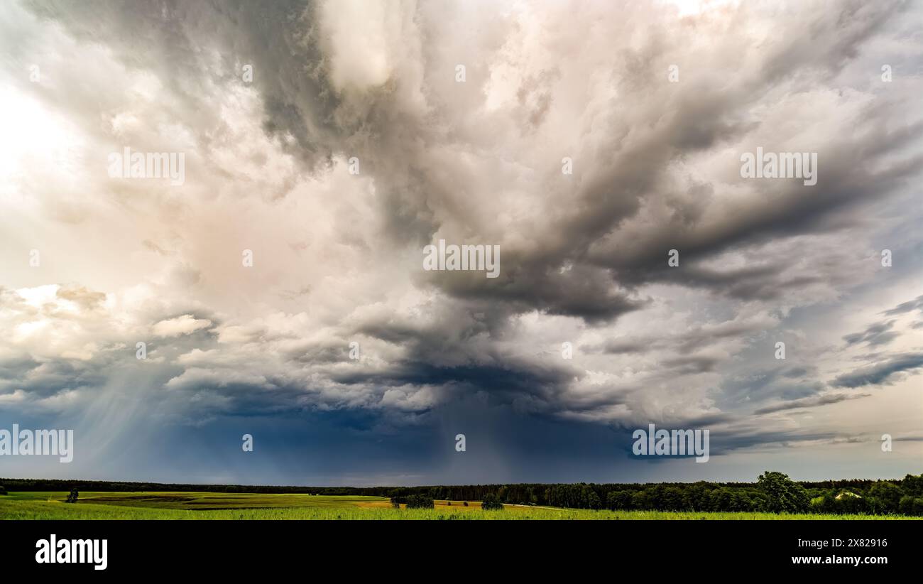Aerial view dramatic rain clouds hi-res stock photography and images ...