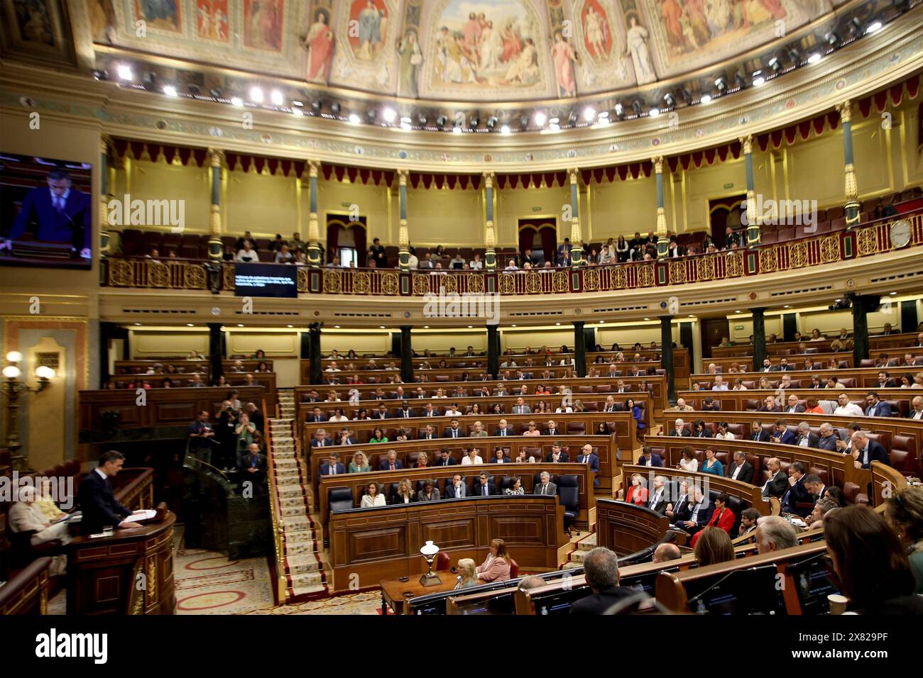 Madrid, Kingdom of Spain; 05/22/2024.- Spanish President Pedro Sánchez ...