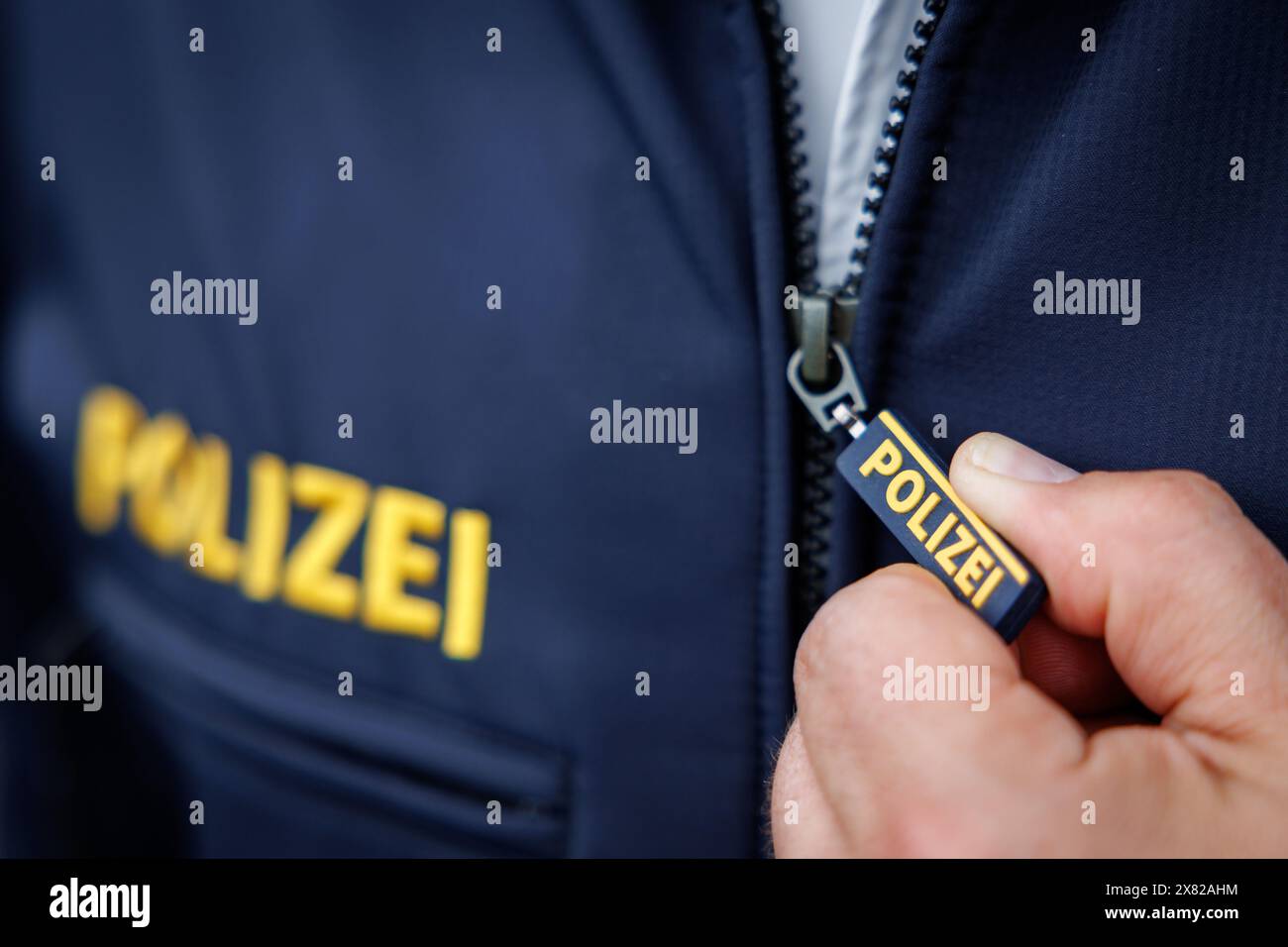 Nuremberg, Germany. 22nd May, 2024. The word "Police" is written on the ...