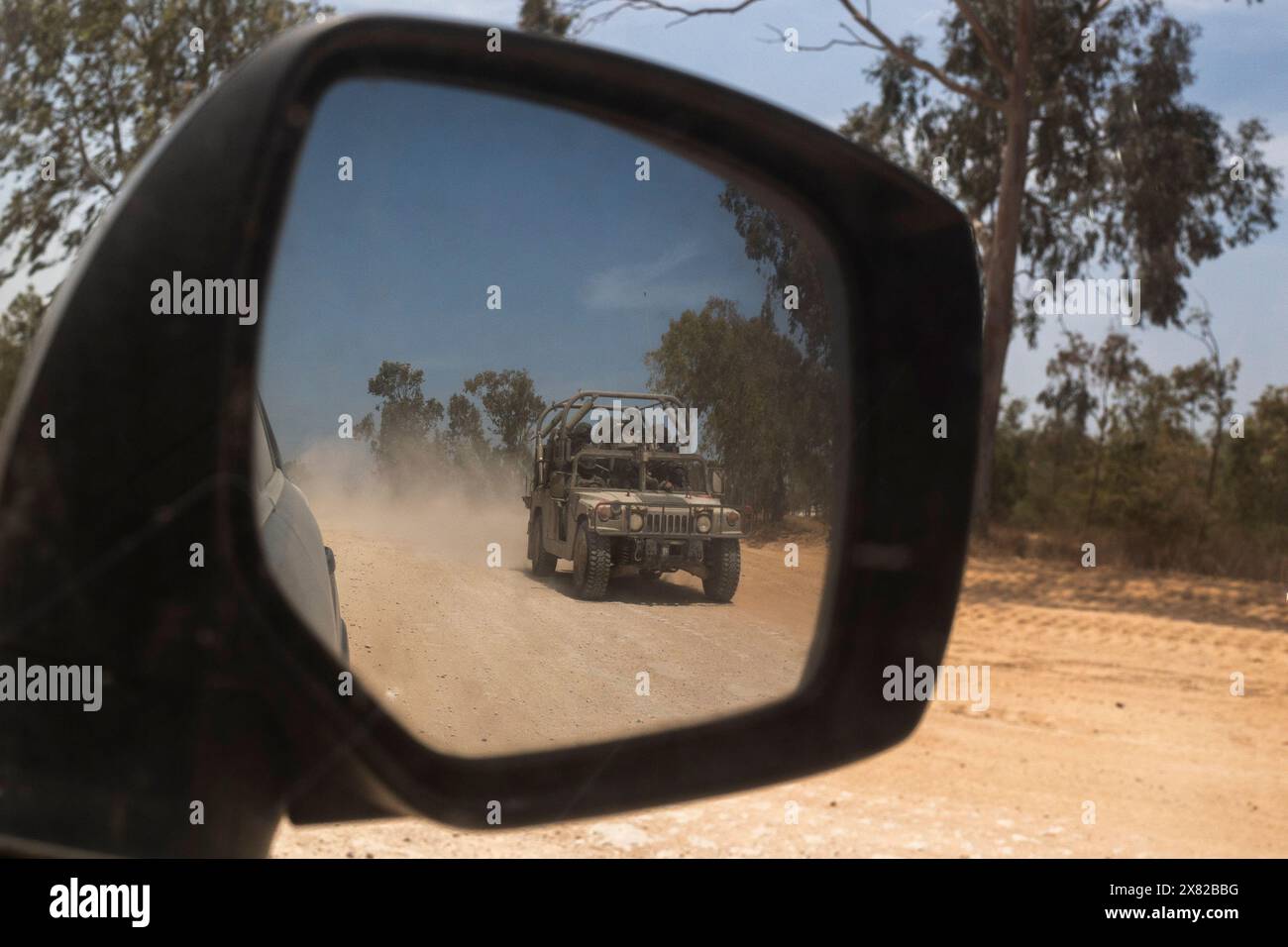 Southern Israel, Israel. 22nd May, 2024. An Israeli army Humvee with ...