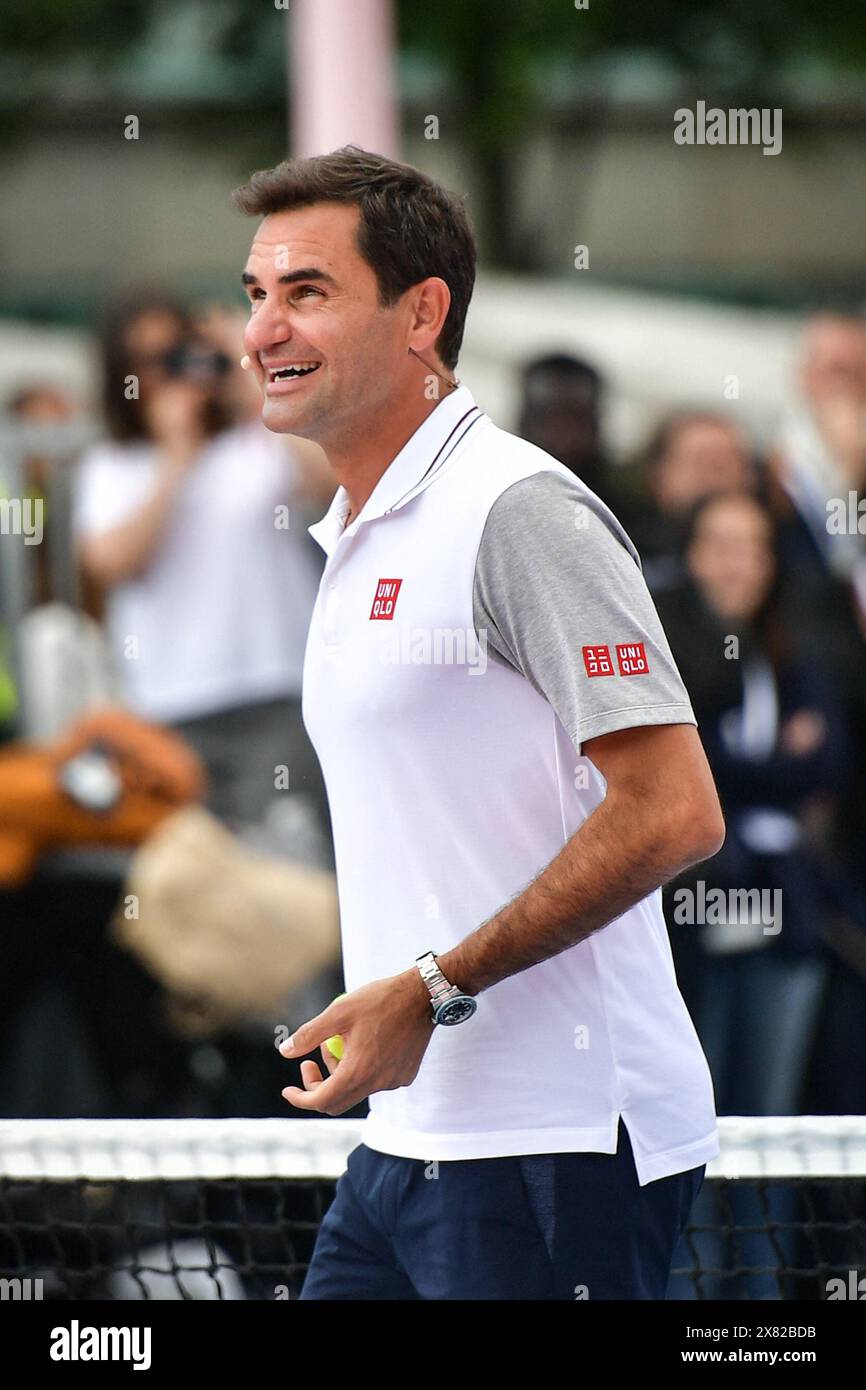 Paris, France. 22nd May, 2024. Swiss former tennis player Roger Federer ...