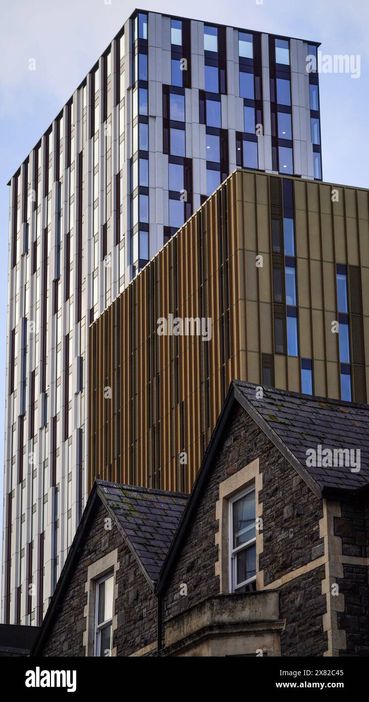 Cardiff Wales Oct 29 2023: Mix of architectural design in andaround ...