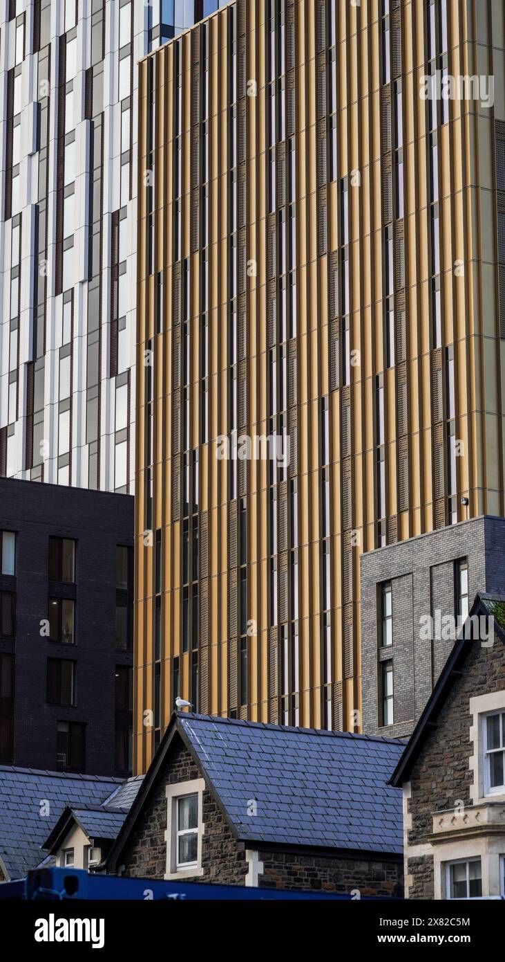 Cardiff Wales Oct 29 2023: Mix of architectural design in andaround ...