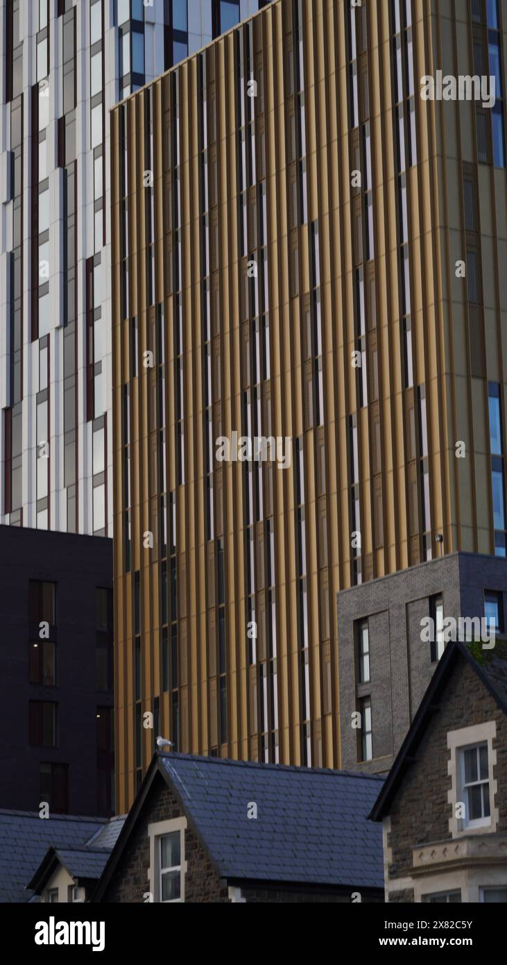Cardiff Wales Oct 29 2023: Mix of architectural design in andaround ...