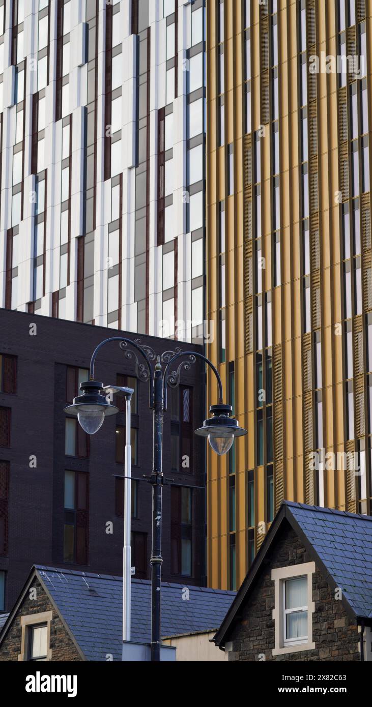Cardiff Wales Oct 29 2023: Mix of architectural design in andaround ...