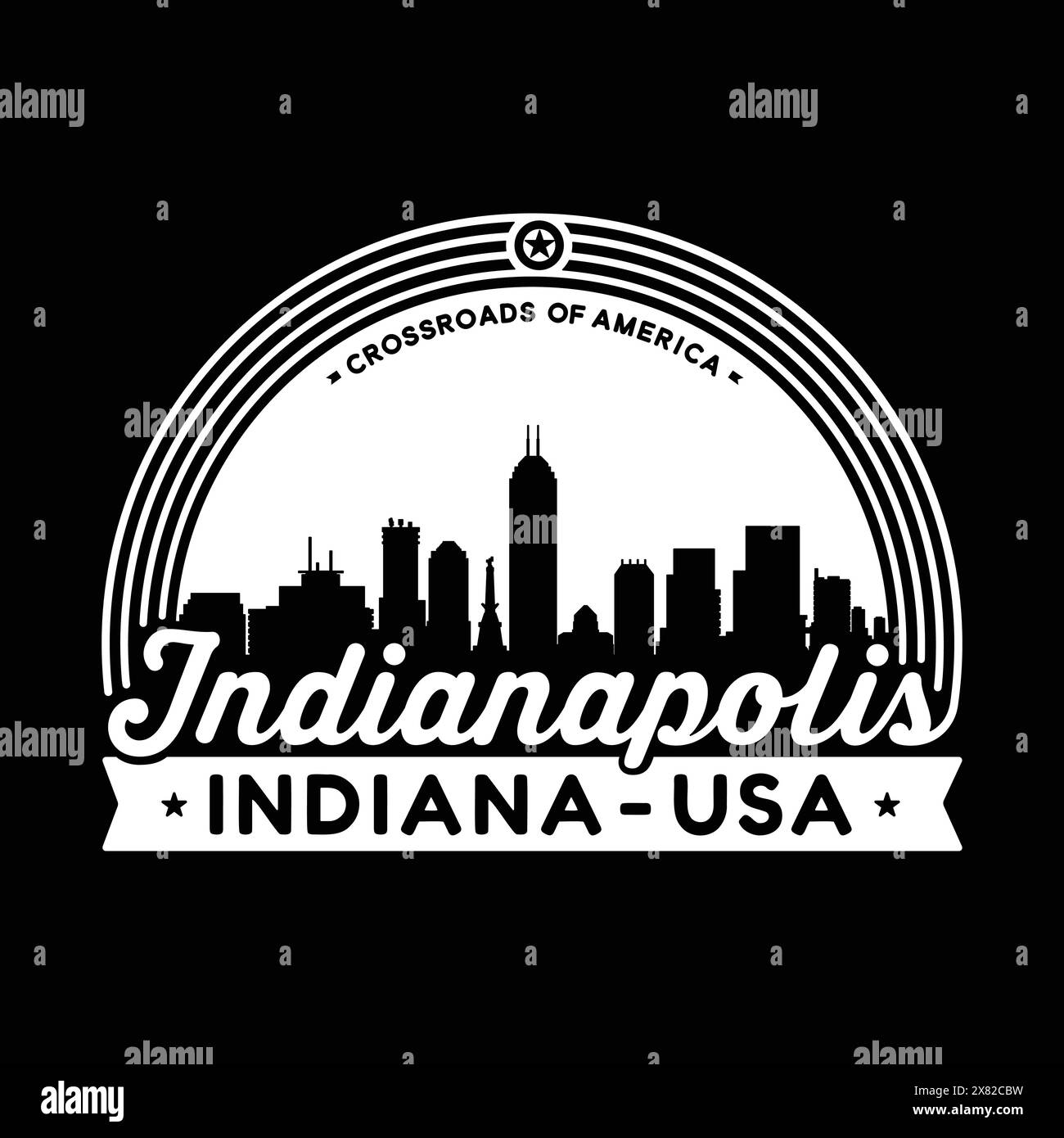 Indianapolis, Indiana, USA logo design template. Vector and ...