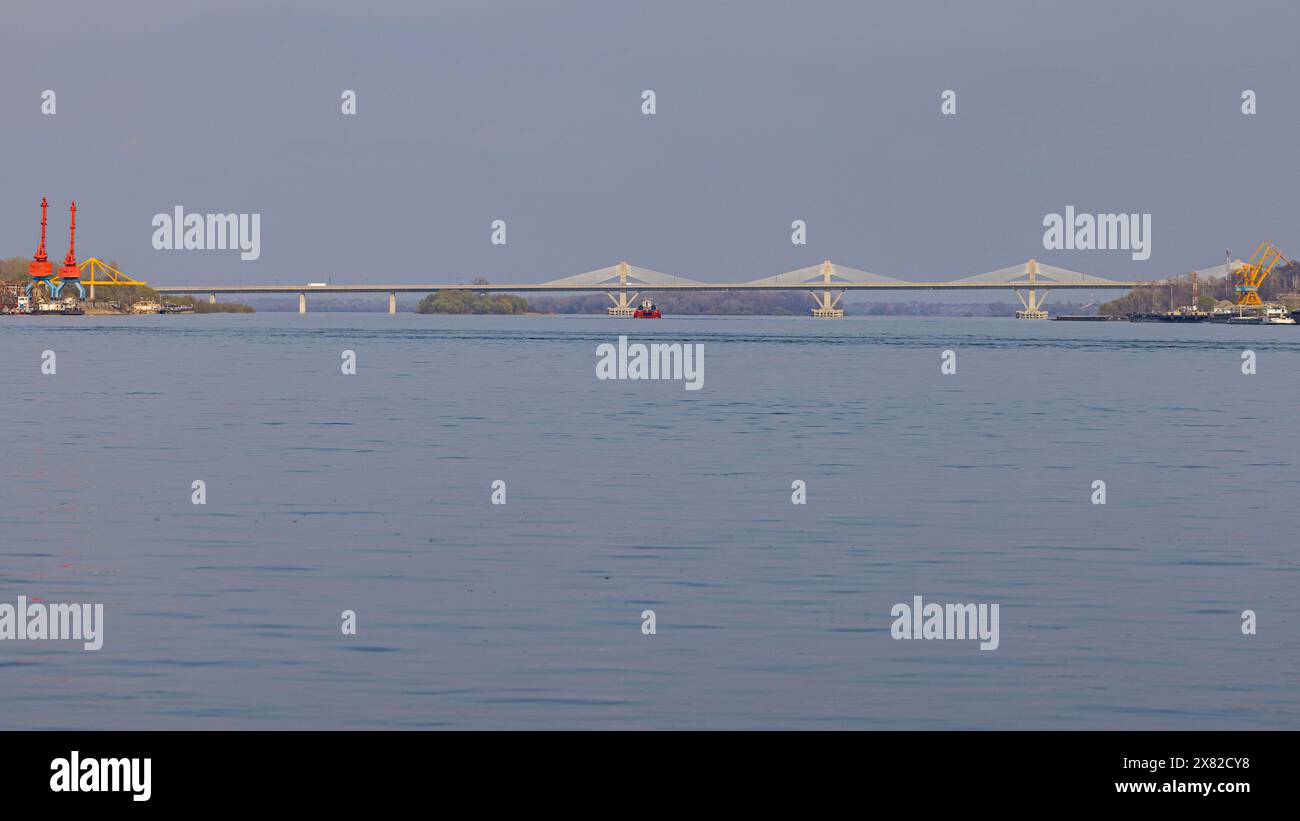 New Europe Bridge Podul Calafat Vidin Over River Danube Conecting ...