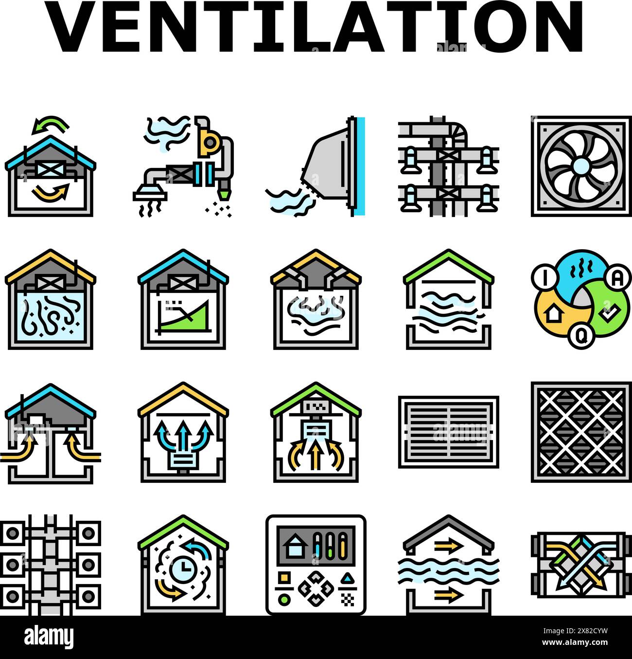 Control cooler icons set Stock Vector Images - Alamy