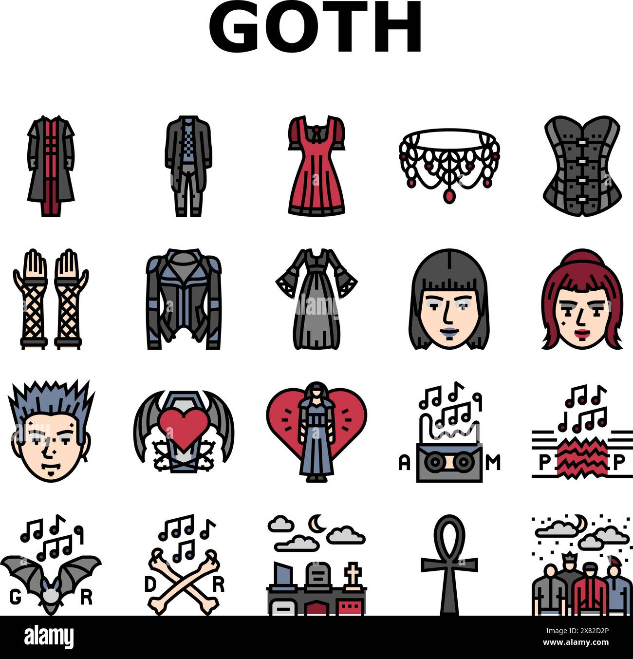 Heavy metal subculture Stock Vector Images - Alamy