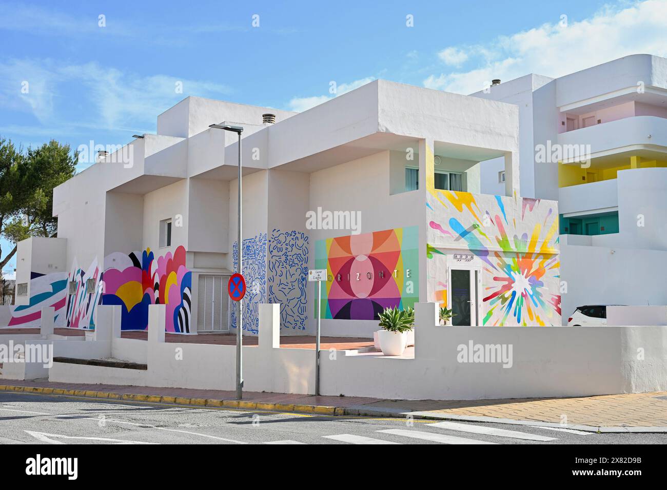 San Antonio Bay Ibiza, Eivissa Art Hotel. Modern, white building ...