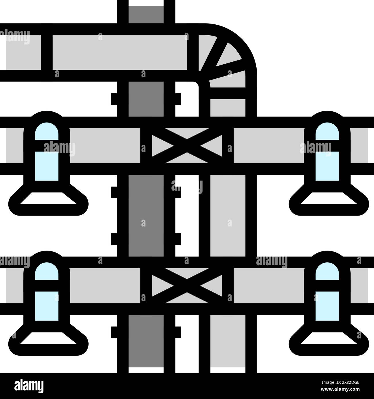 ventilation ducts color icon vector illustration Stock Vector Image ...
