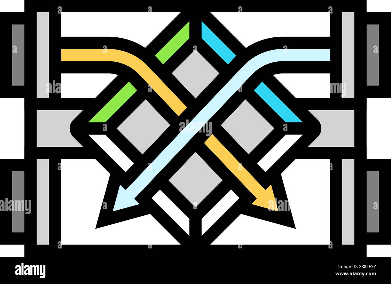 heat recovery ventilation hrv color icon vector illustration Stock ...