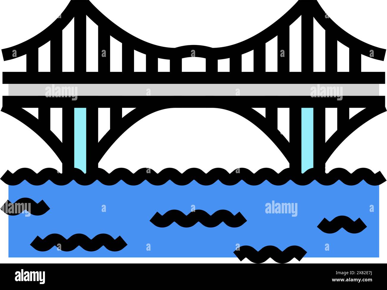Cantilever sea bridge Stock Vector Images - Alamy
