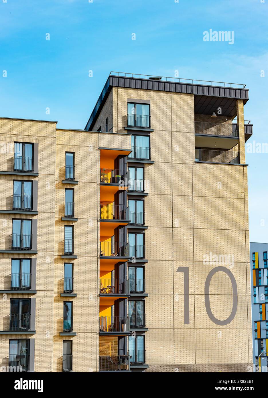 Luxurious modern residential complex in European city, contemporary ...