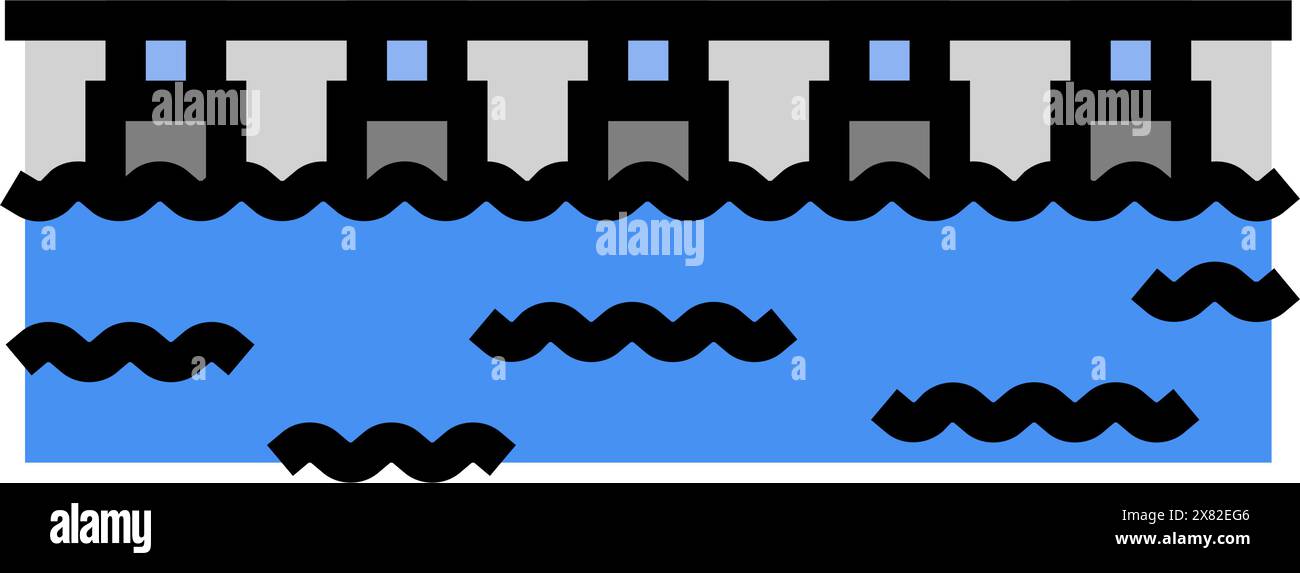 floating bridge color icon vector illustration Stock Vector Image & Art ...