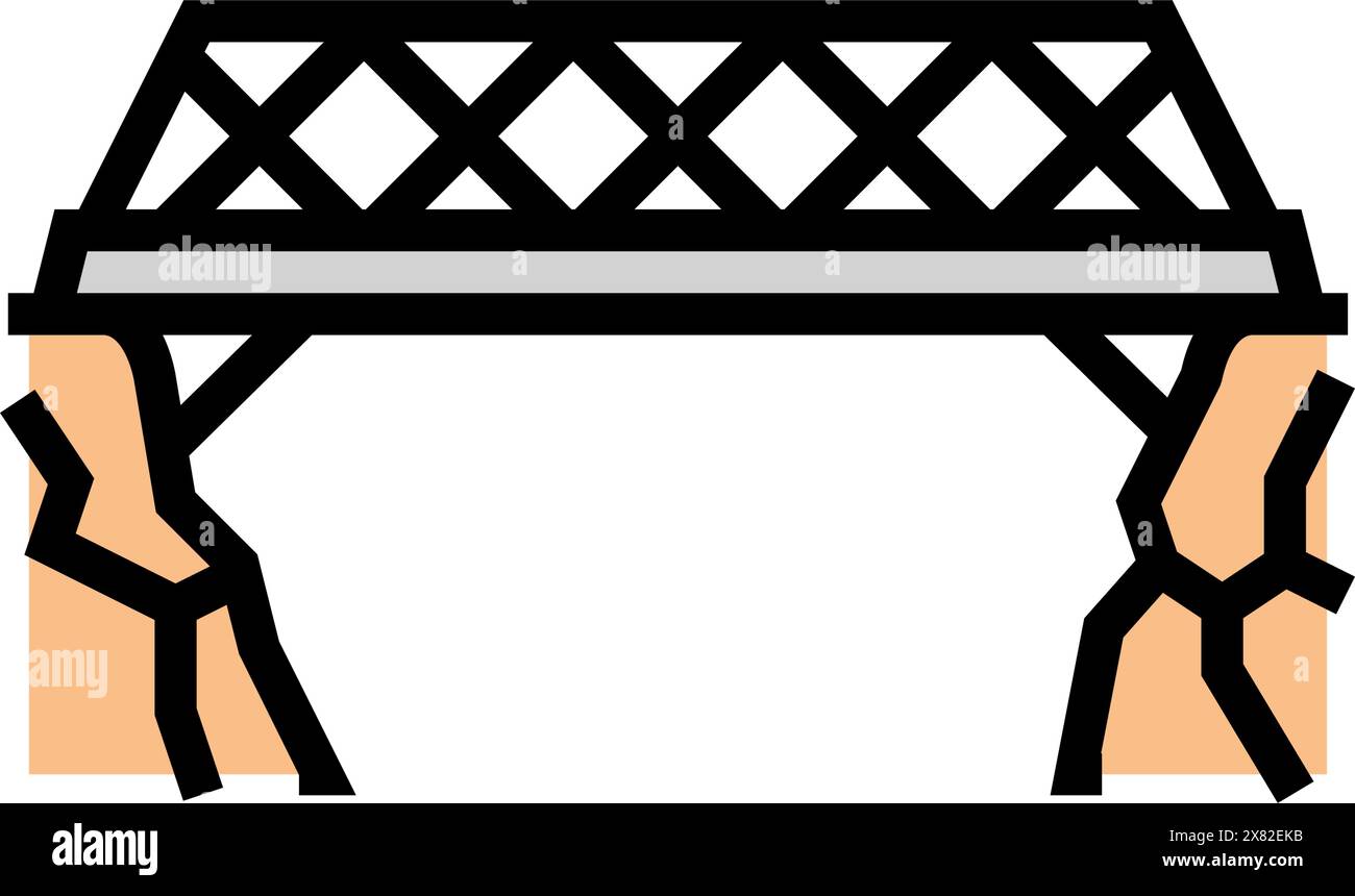 lattice bridge color icon vector illustration Stock Vector Image & Art ...