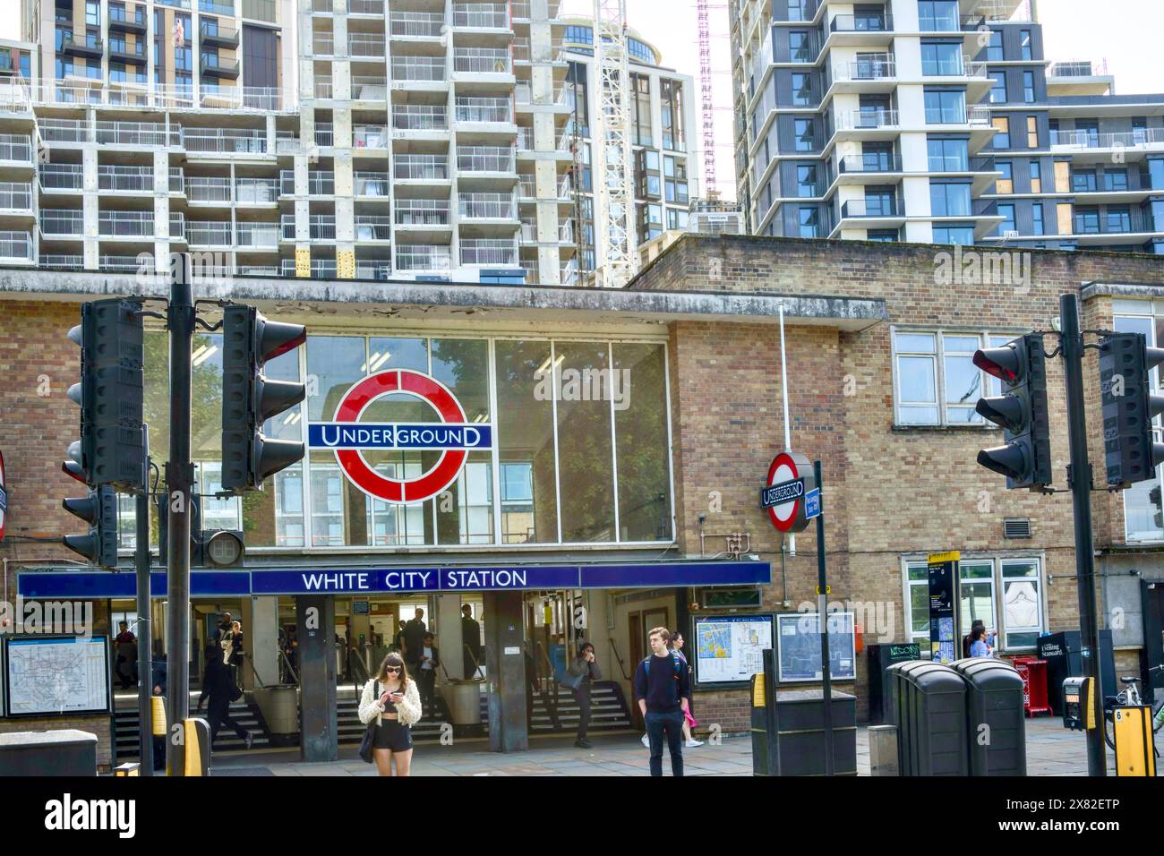 White City Station on the Central Line, Borough of Hammersmith & Fulham ...