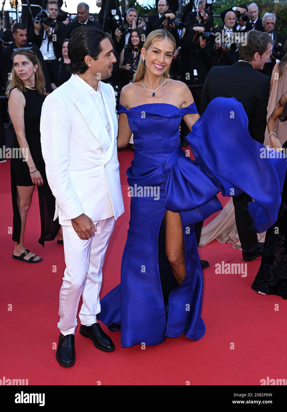 Cannes, France. May 22nd, 2024. Benjamin Larretche and Petra Nemcova ...