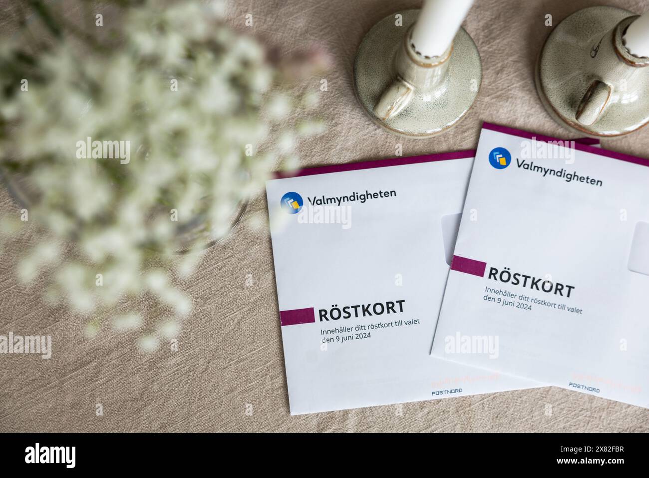 Voting cards regarding the 2024 European Parliament elections Stock ...