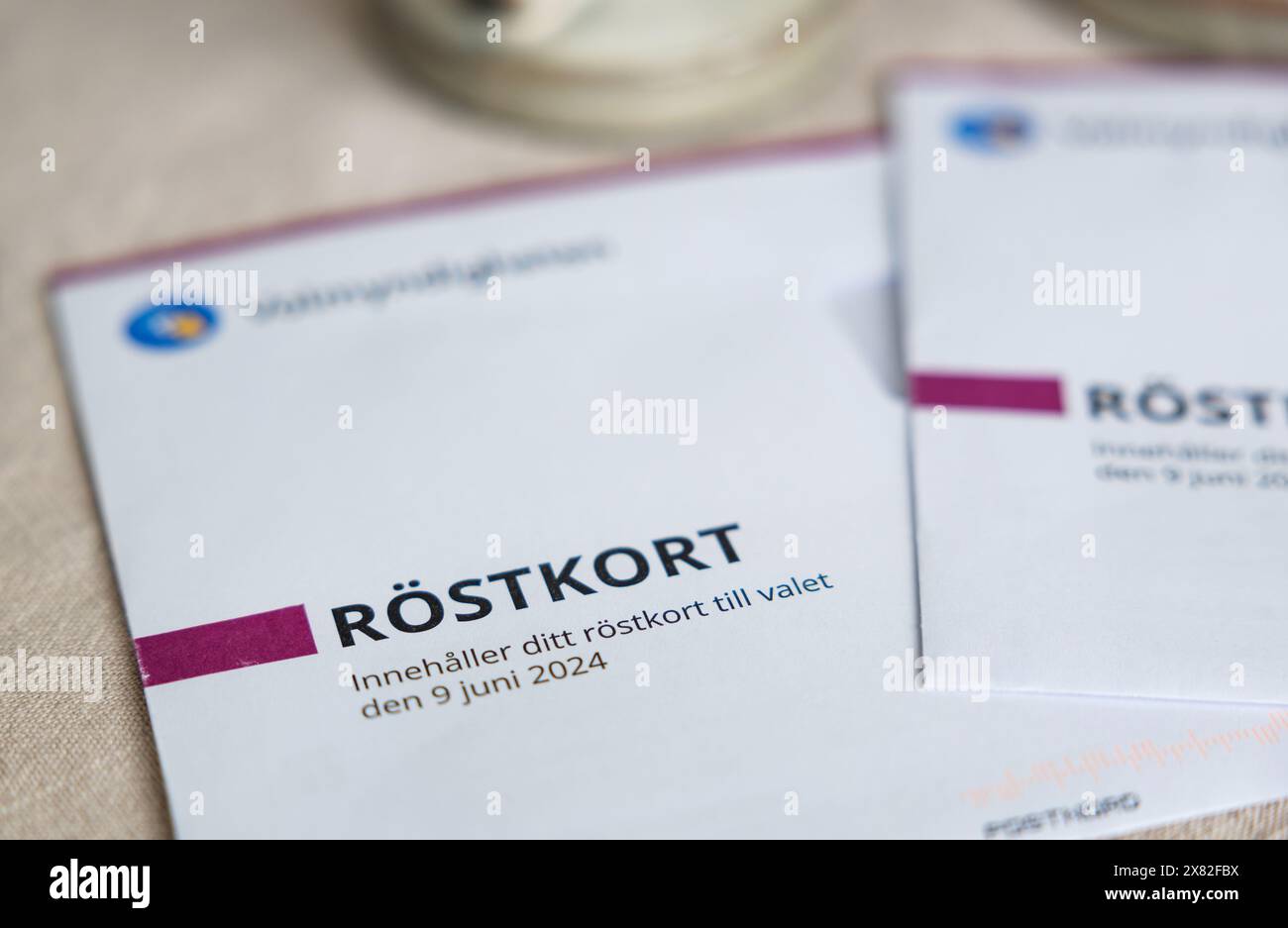 Voting cards regarding the 2024 European Parliament elections Stock ...