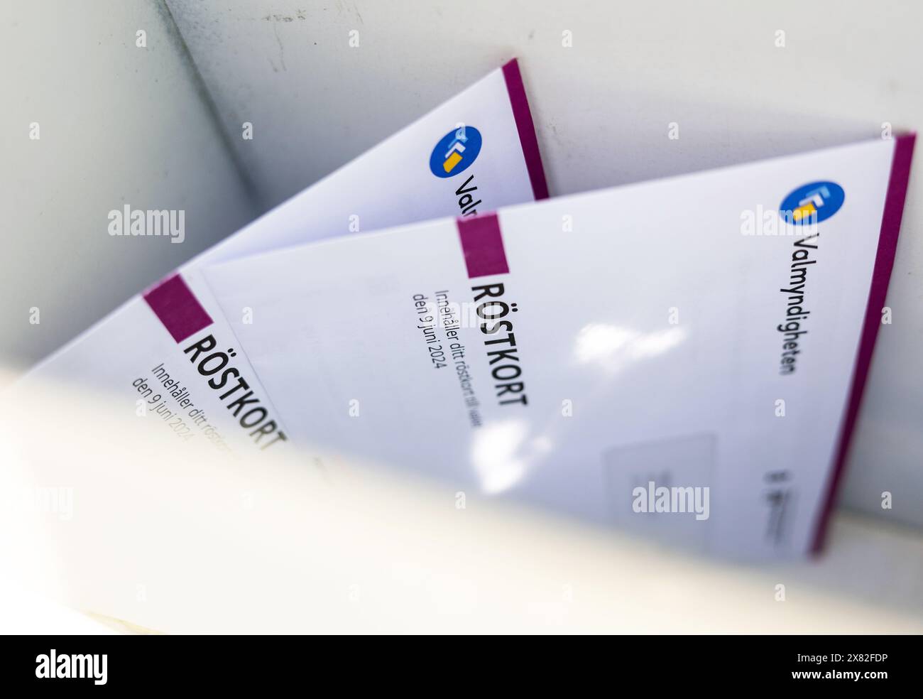 Voting cards regarding the 2024 European Parliament elections Stock ...