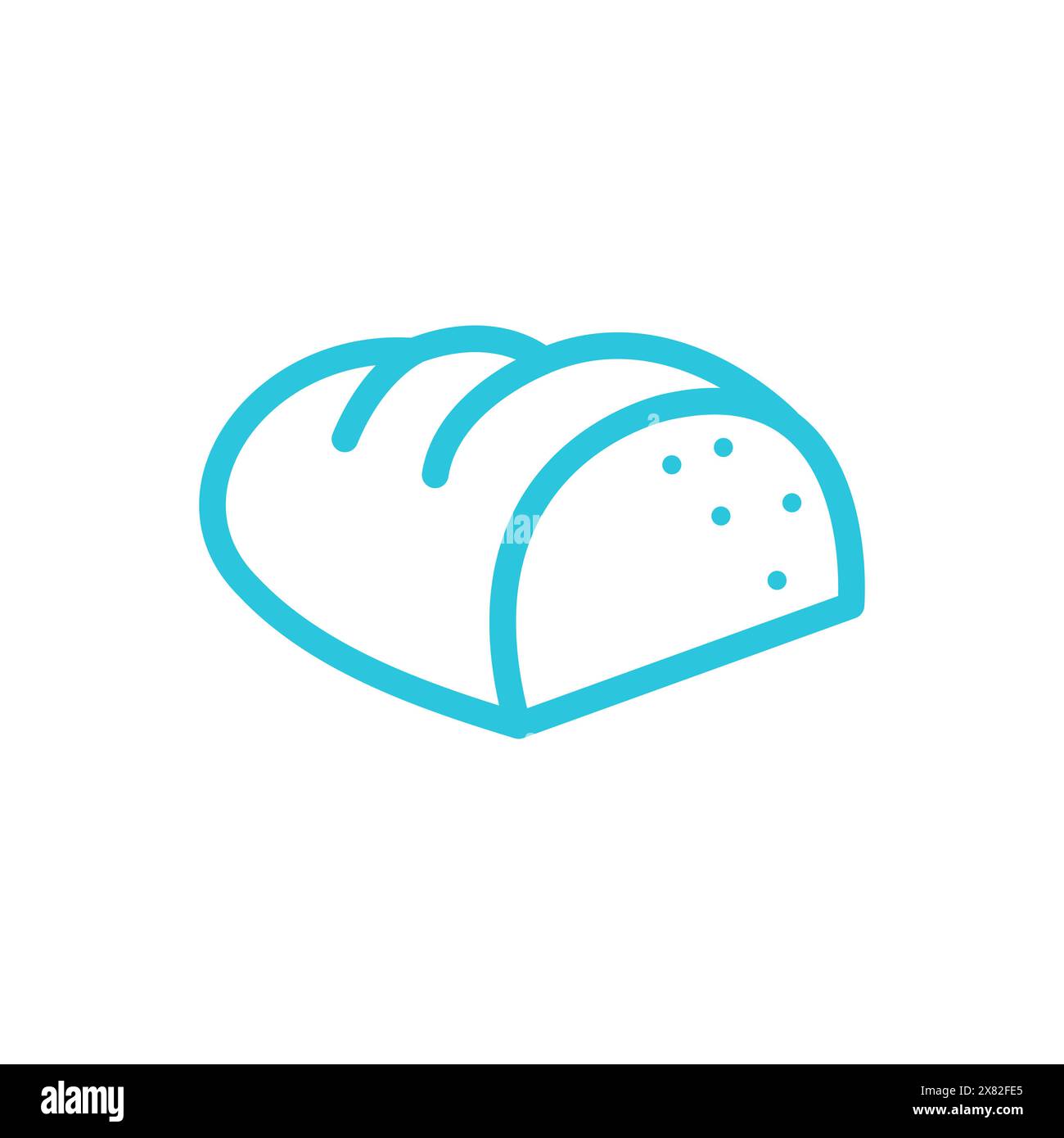 Homemade bread icon. Isolated on white background. From blue icon set ...