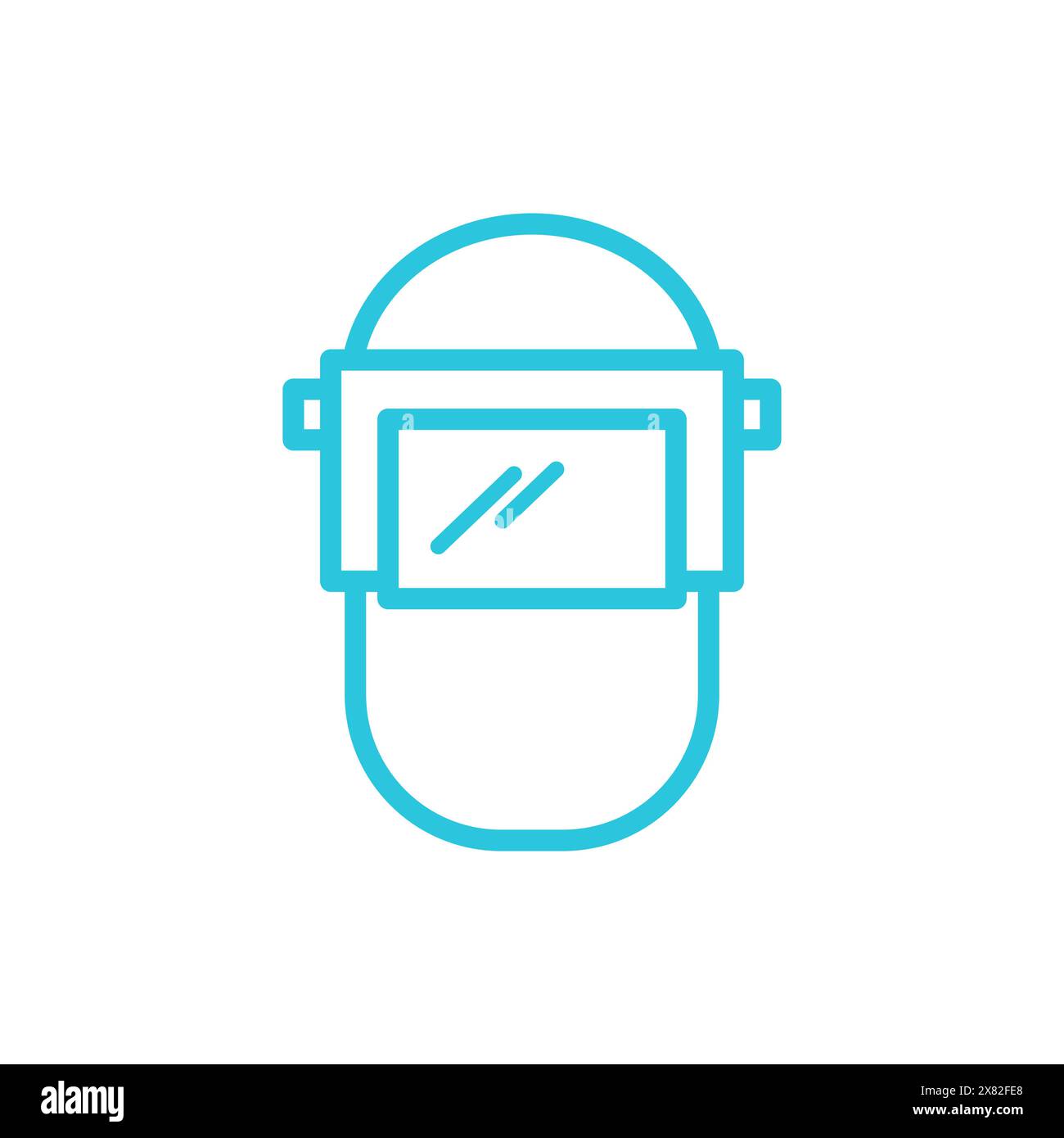 Welding helmet icon. Isolated on white background. From blue icon set ...